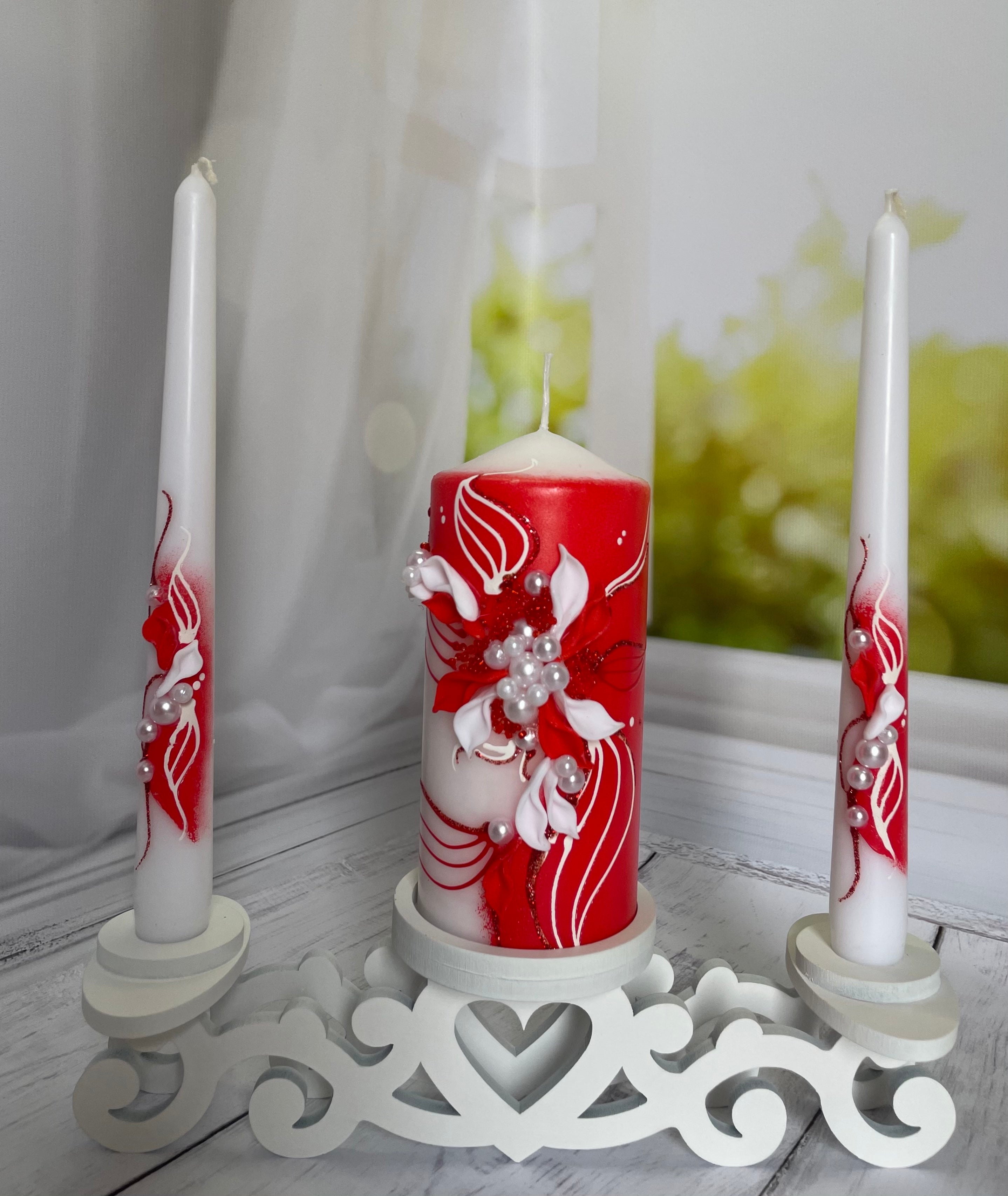Magik Life Unity Candle Holder for Wedding Ceremony Unity Candle Stand